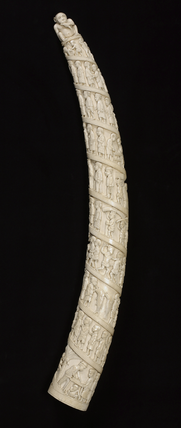 Elephant Tusk with Scenes of African life | The Walters Art Museum