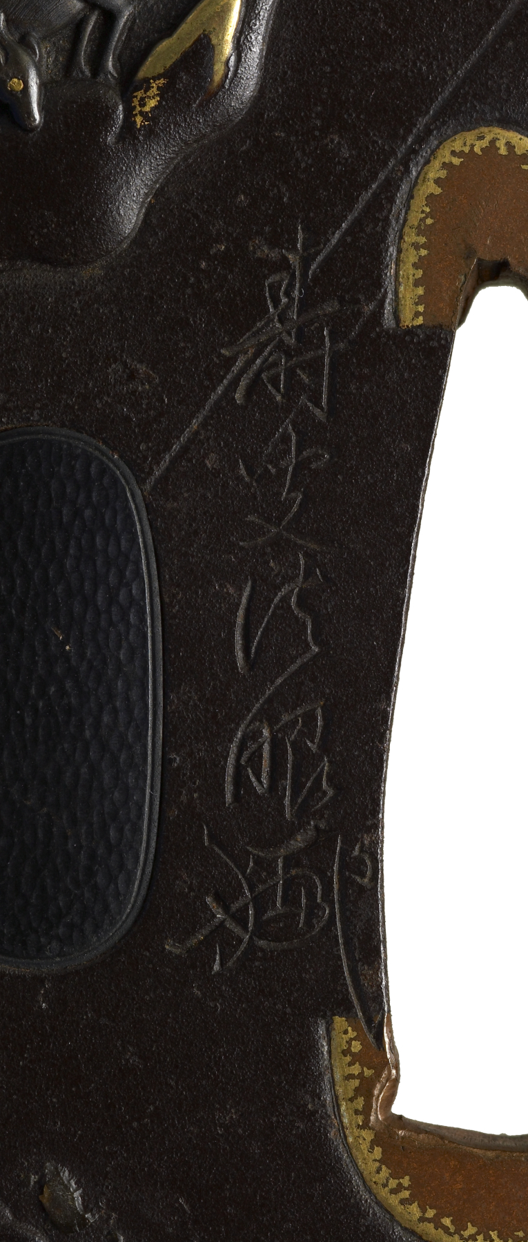 Tsuba with Deer Caught in a Storm | The Walters Art Museum