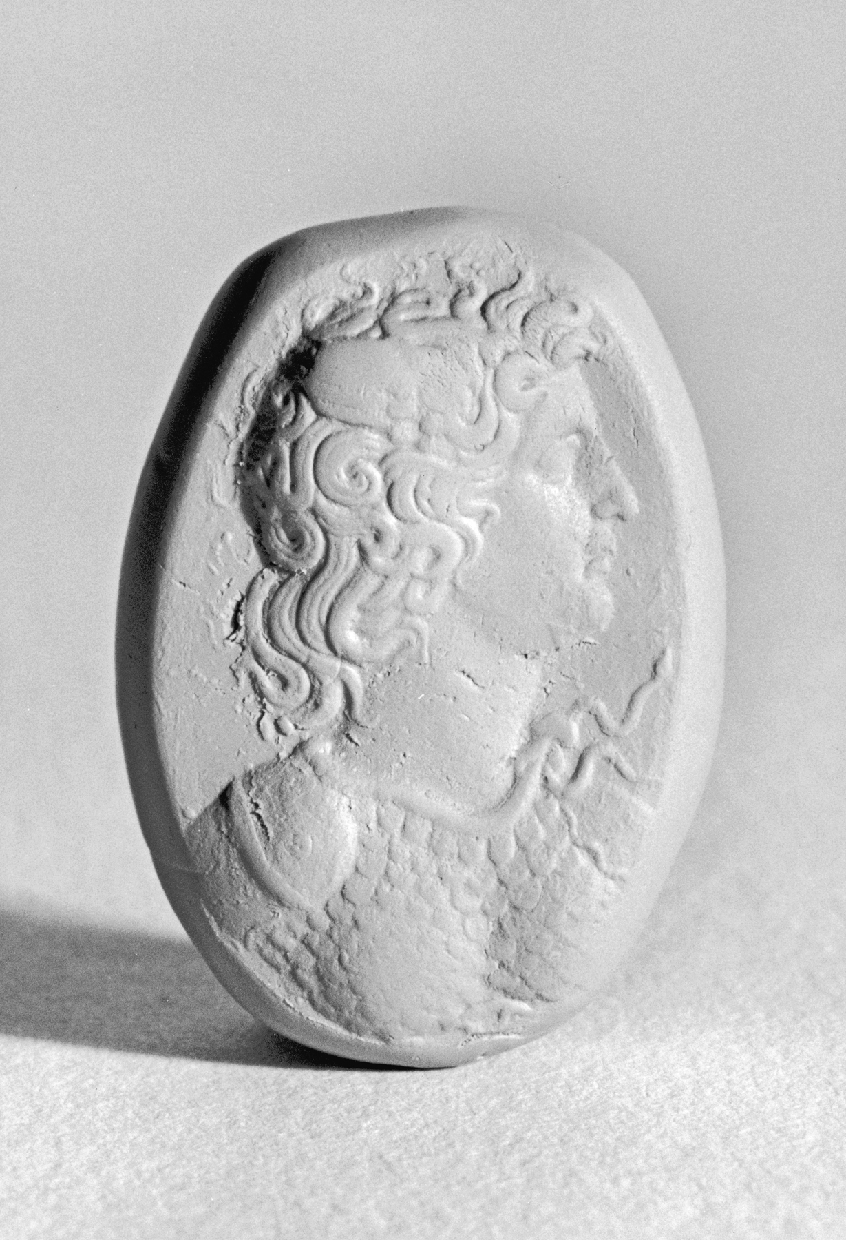 Intaglio with Bust Wearing an Aegis | The Walters Art Museum