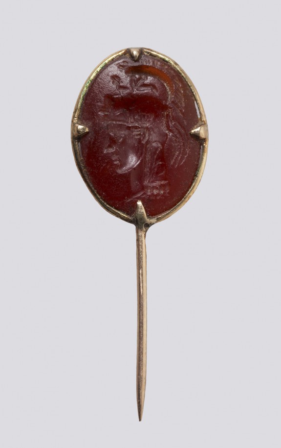 Intaglio with the Head of Athena Set in a Pin | 42.1149 | The Walters ...