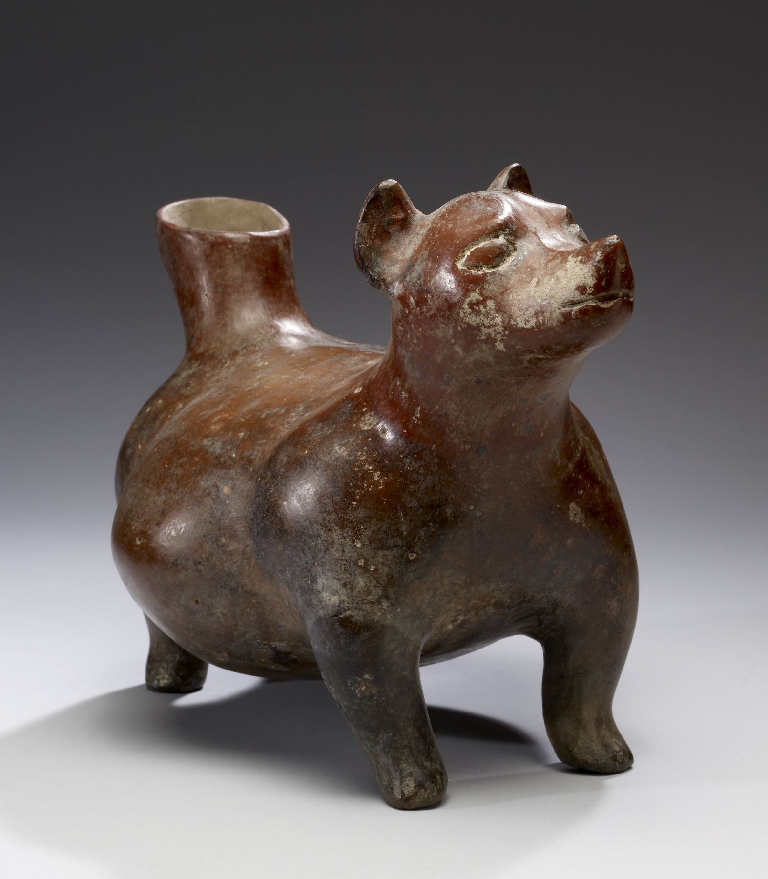 [OS] Dog effigy vessel. Colima, Mexico. Shaft tomb culture. 100 BC to ...