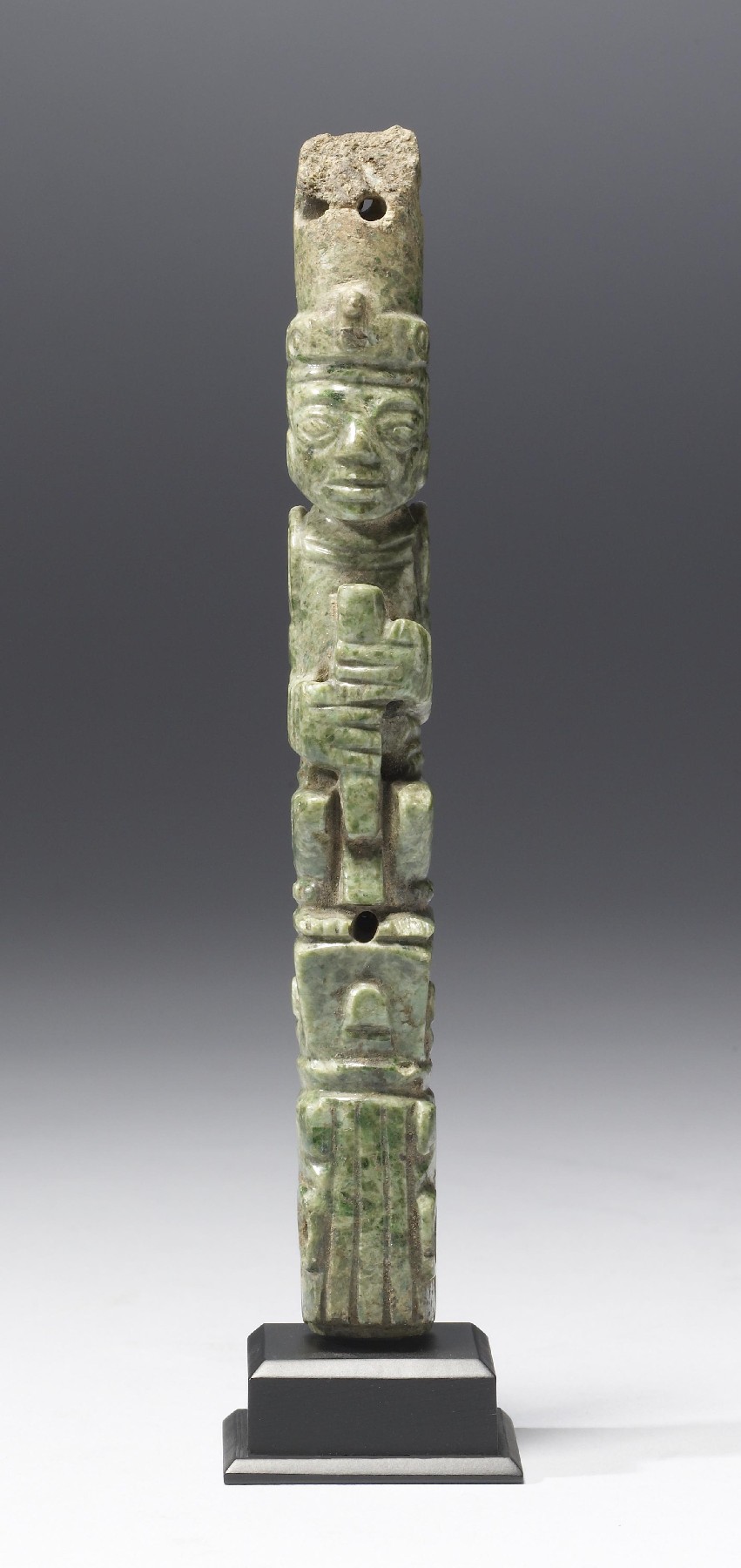 [OS] Greenstone scepter. Campeche or Yucatan, Mexico. Maya. 850 AD ...